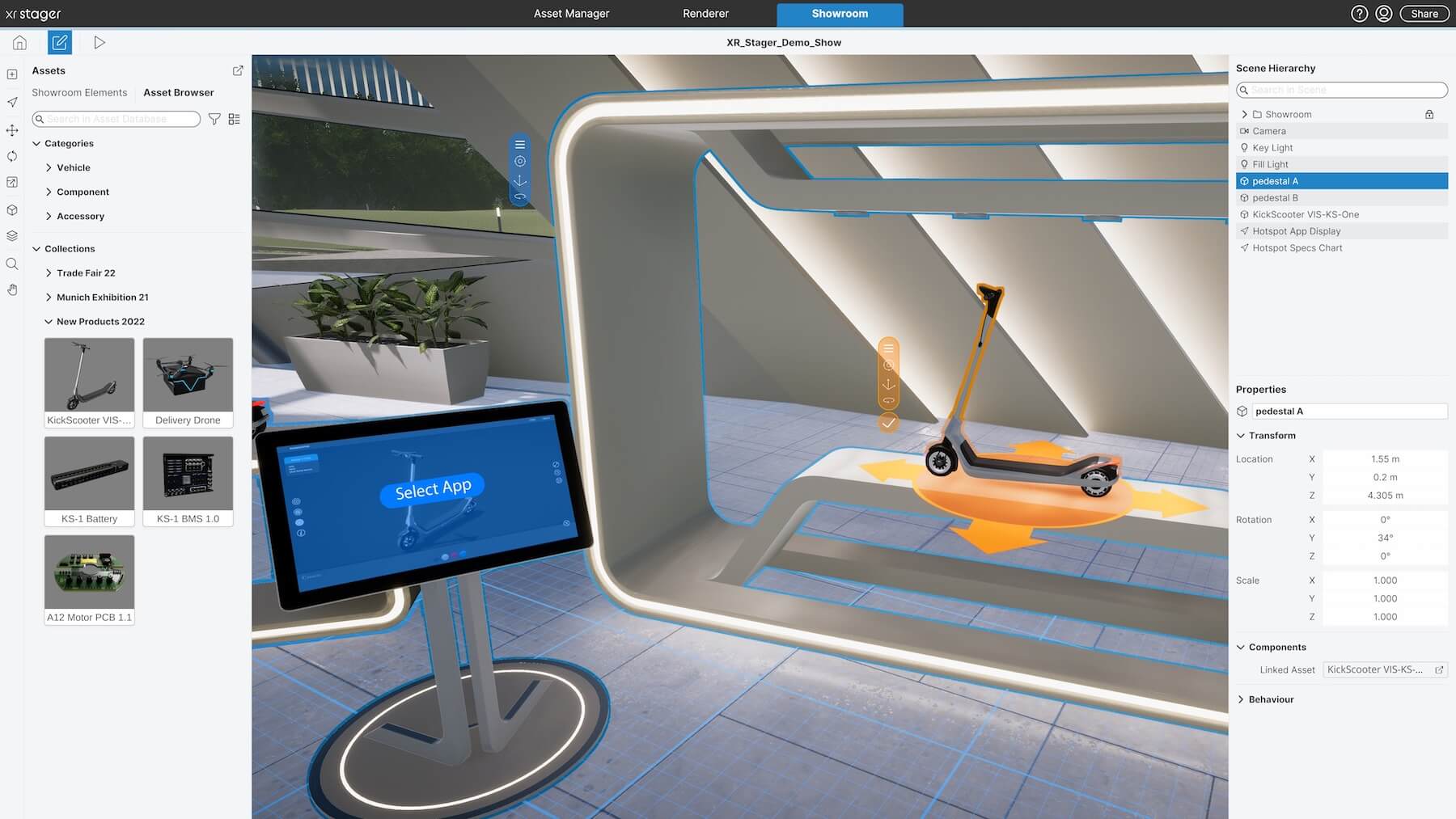 Showroom Software - Produkte in 3D Echtzeit darstellen | XR Stager